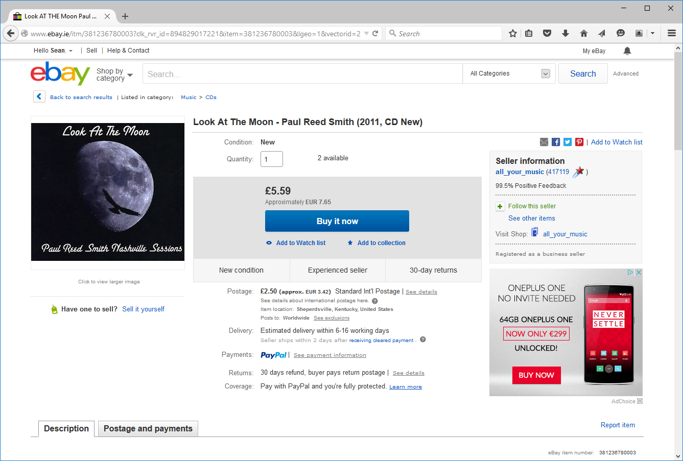 eBay Ireland intermittently shows a redirecting Doubleclick ad - Myce.wiki