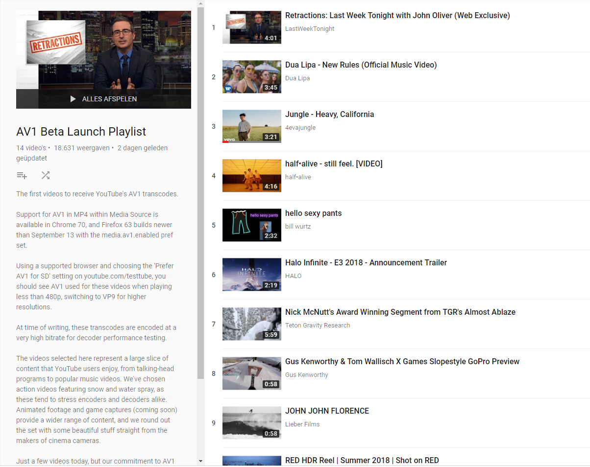 Youtube starts test with open royalty-free AV1 codec - Myce.wiki